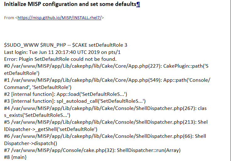 RHEL7/CENTOS setup · Issue #4731 · MISP/MISP · GitHub