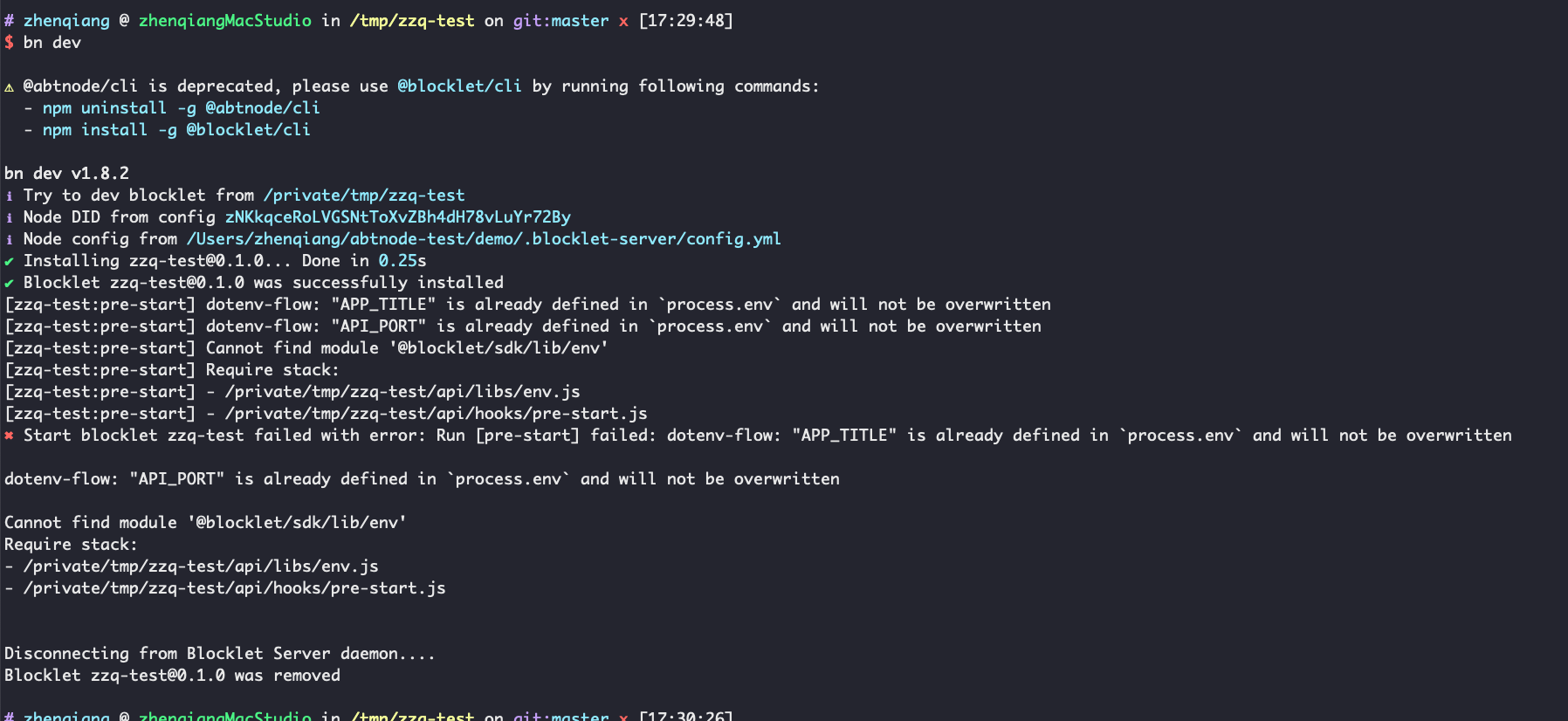 按照命令行提示创建的 vue2 项目, 执行 bn dev 出错 · Issue #144 · blocklet/create-blocklet · GitHub
