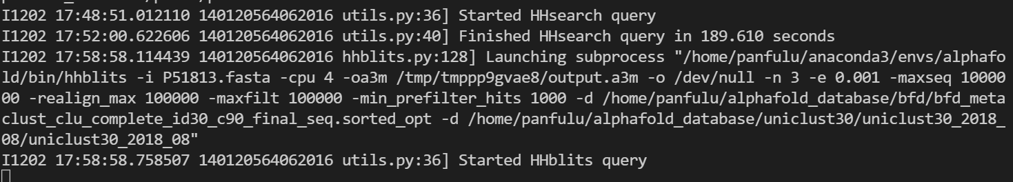 HHblits query Running Time · Issue #282 · google-deepmind/alphafold · GitHub