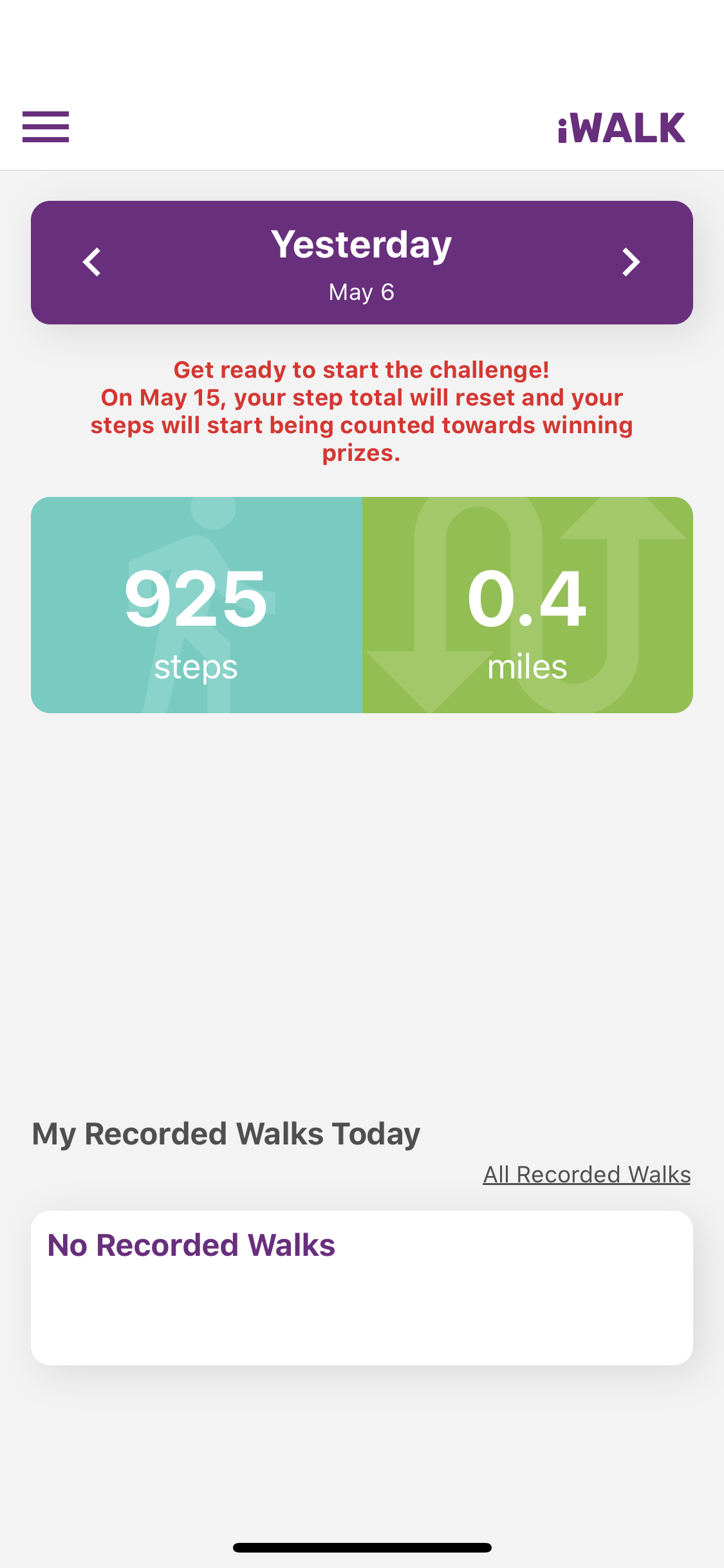 User Bug from Form: On Thursday morning March 7, appx 7:30a, I completed a 25min walk. After ...
