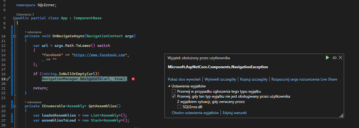 Navigationmanager Navigateto This Throws An Exception · Issue 46849 · Dotnet Aspnetcore · Github