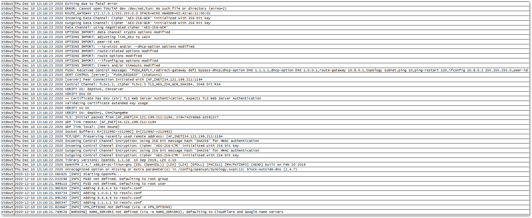 Synology NAS Container not starting · Issue #27 · DyonR/docker-qbittorrentvpn · GitHub