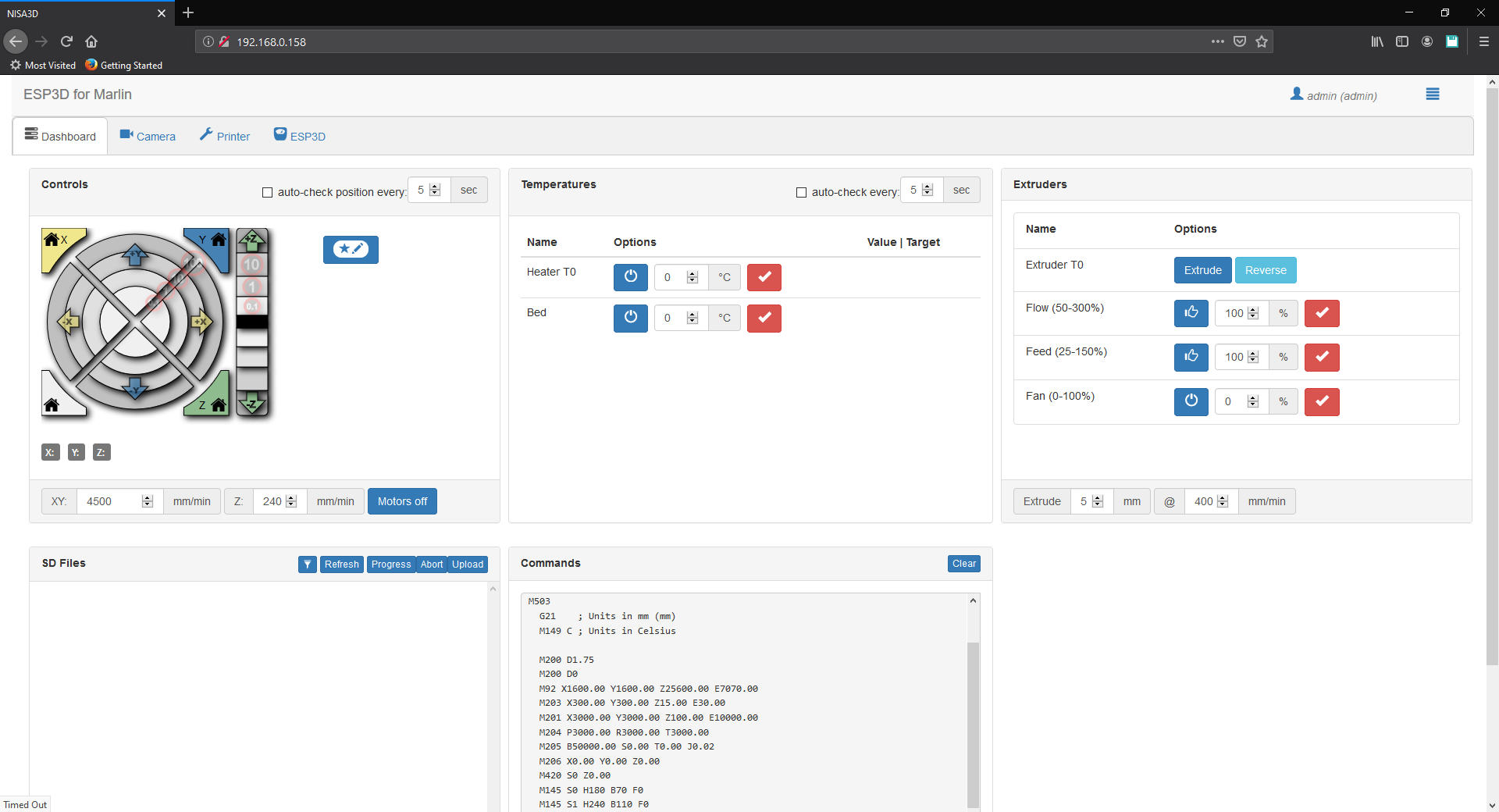[BUG] The configuration tab does not show any information (empty ...