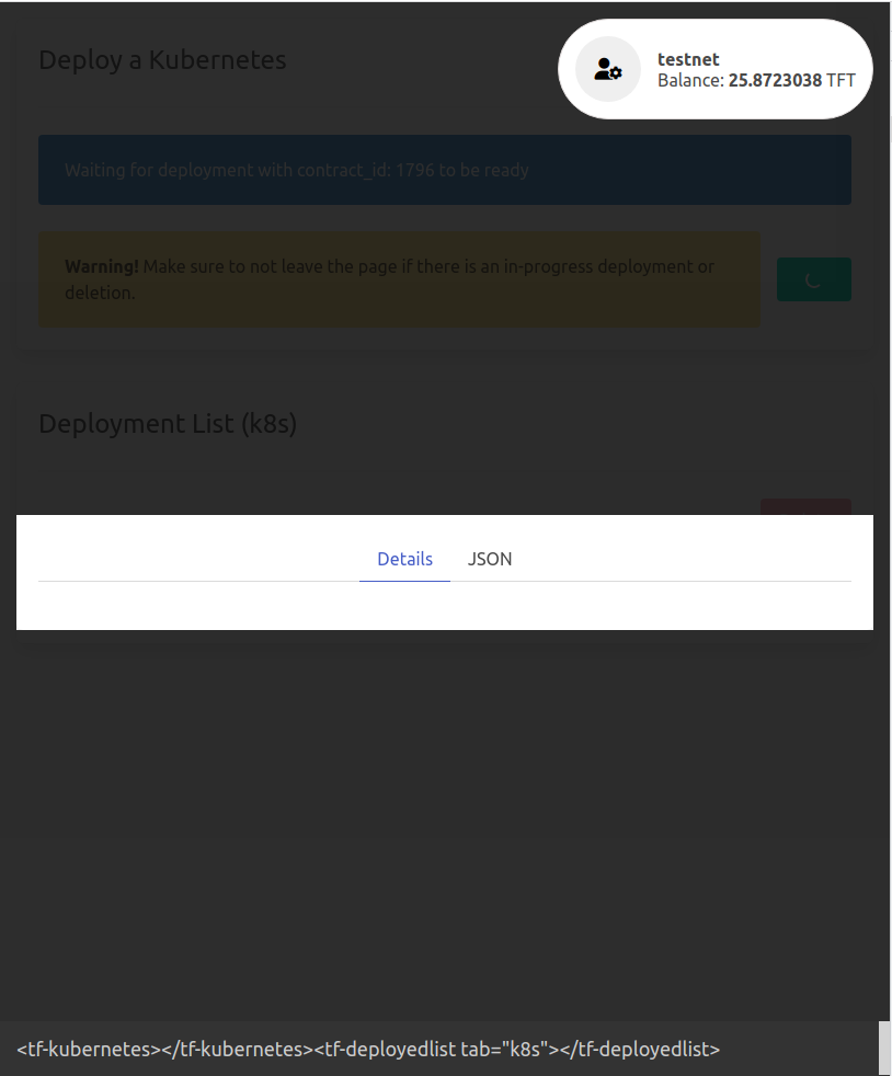 K8s weblet: blank details after k8s deployment · Issue #185 · threefoldtecharchive/grid_weblets ...