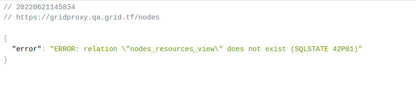 `nodes` endpoint gives error on QA network · Issue #165 · threefoldtecharchive/tfgridclient ...
