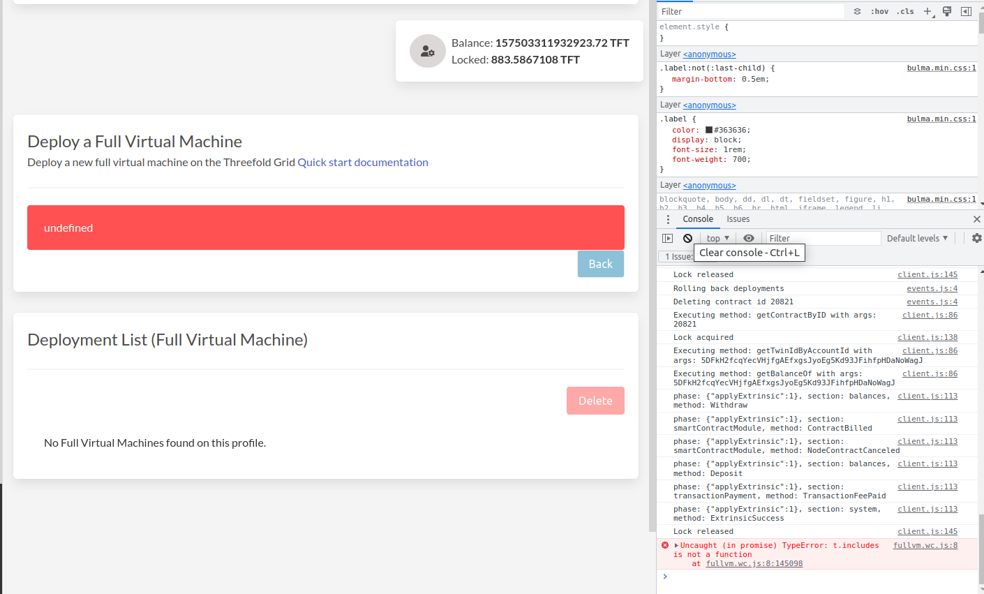 "undefined" error when deploying on mainnet · Issue #1398 · threefoldtecharchive/grid_weblets ...