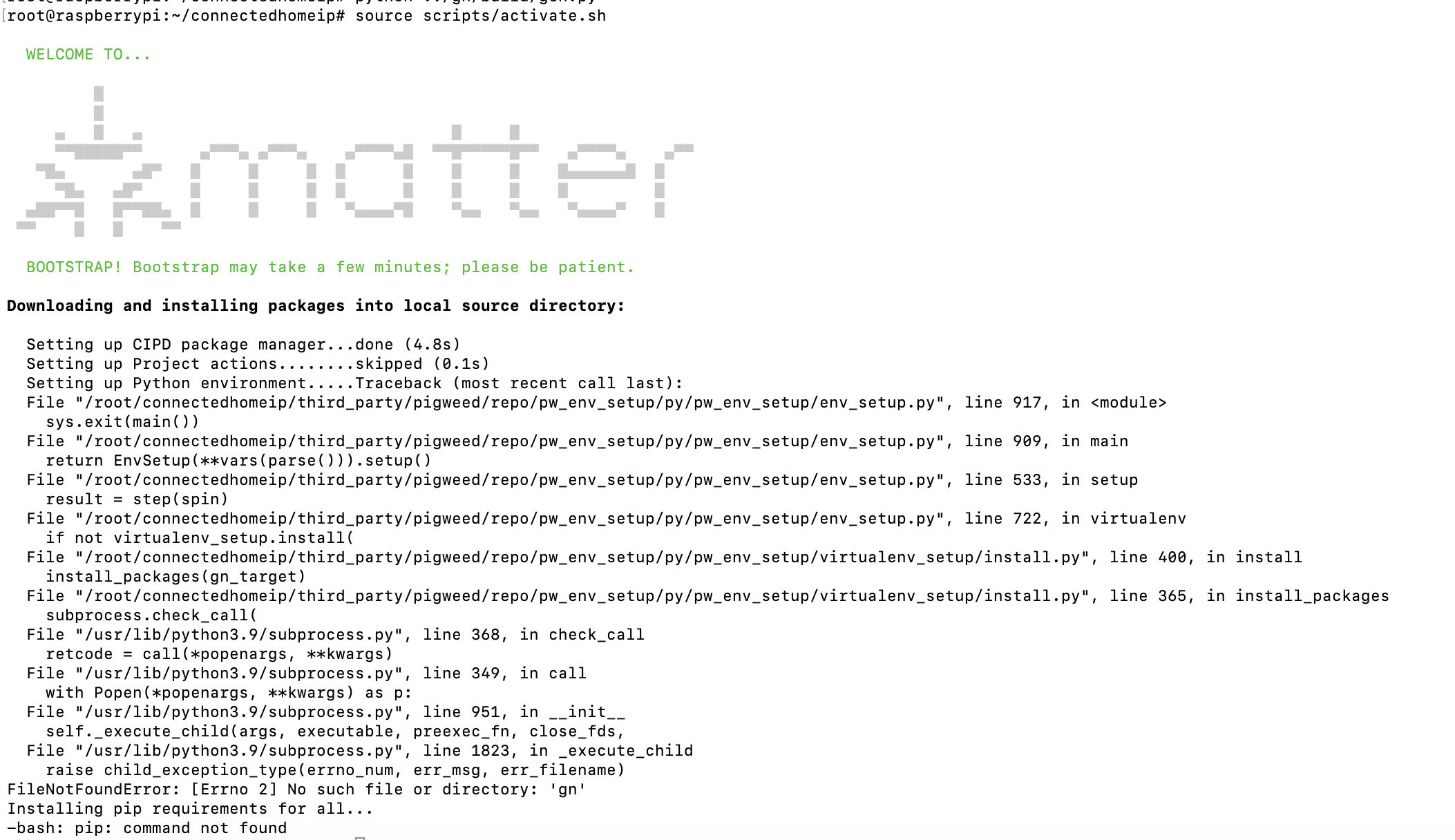 source scripts/activate.sh: FileNotFoundError: [Errno 2] No such file or directory: 'gn' · Issue ...