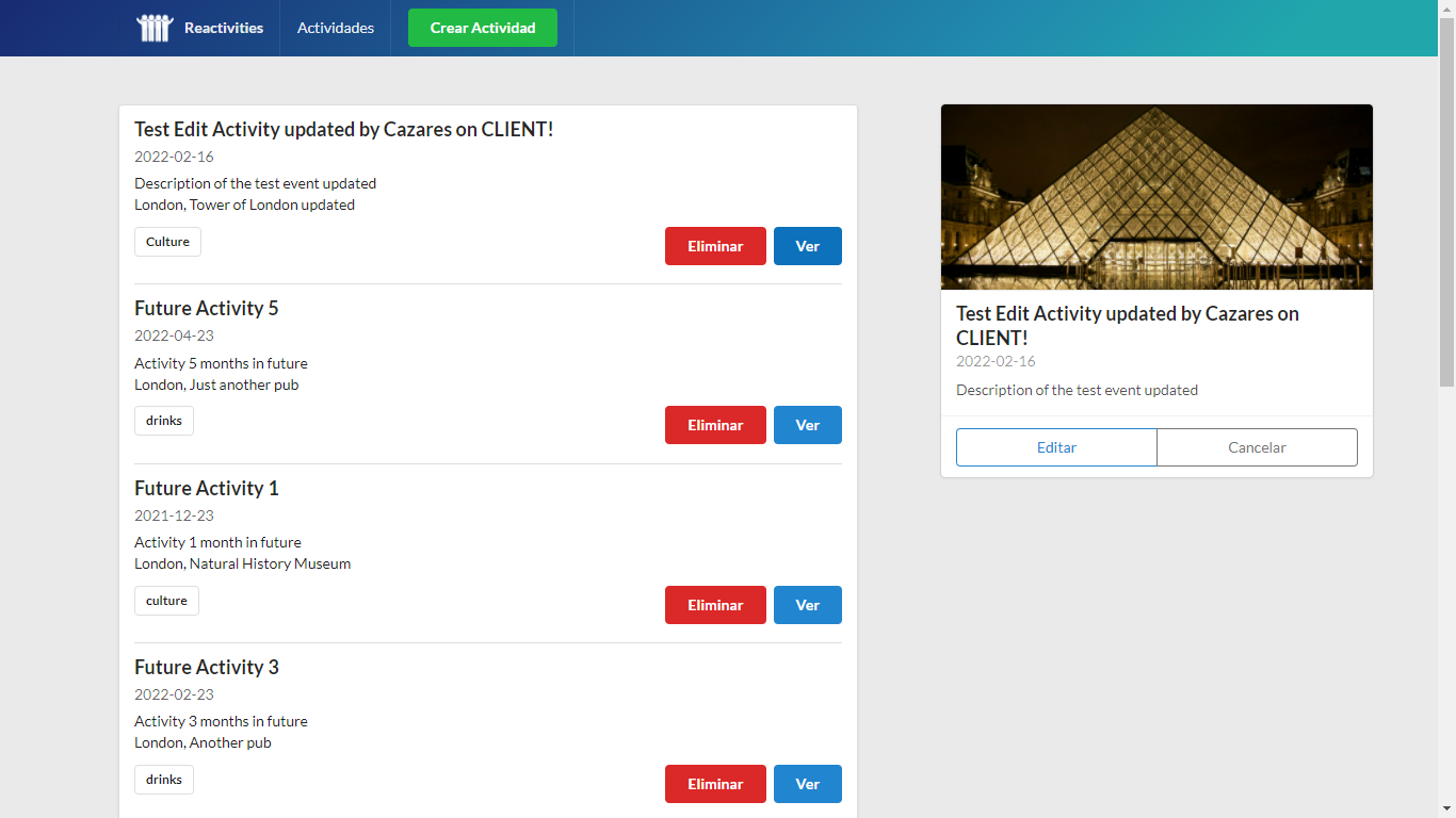 GitHub - EnriqueCazares/Reactivities: Social Media App tipo eventos de ...