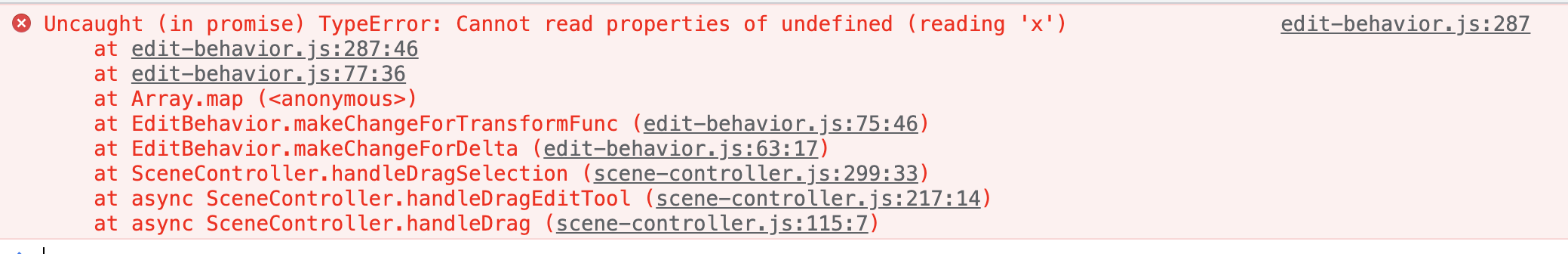If a tangent point overlaps the other point defining the straight line, dragging the handle ...