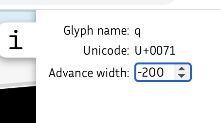 Negative advance width should not be allowed in numeric input · Issue #401 · googlefonts/fontra ...