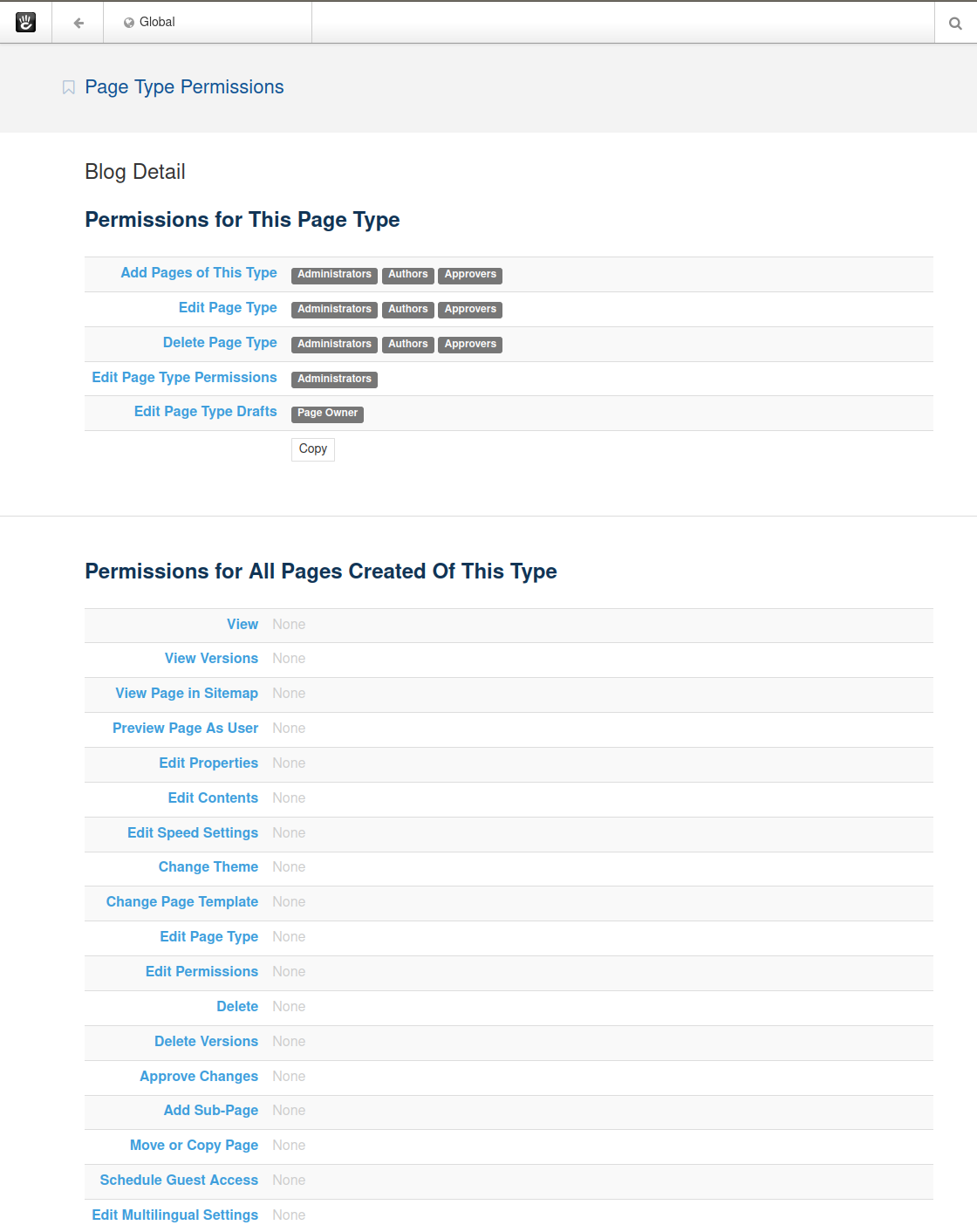 Better Helphints For Multisite Page Type Permissions · Issue 10958 · Concretecmsconcretecms