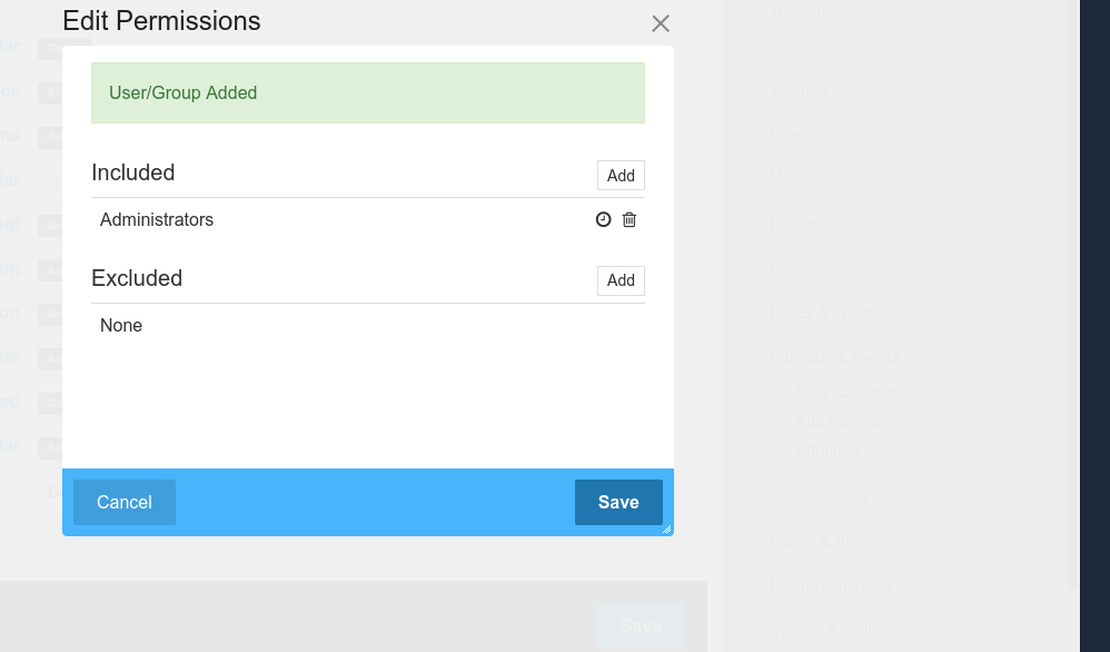 Calendar permissions revert to None when adding a group · Issue #8413 · concretecms/concretecms ...