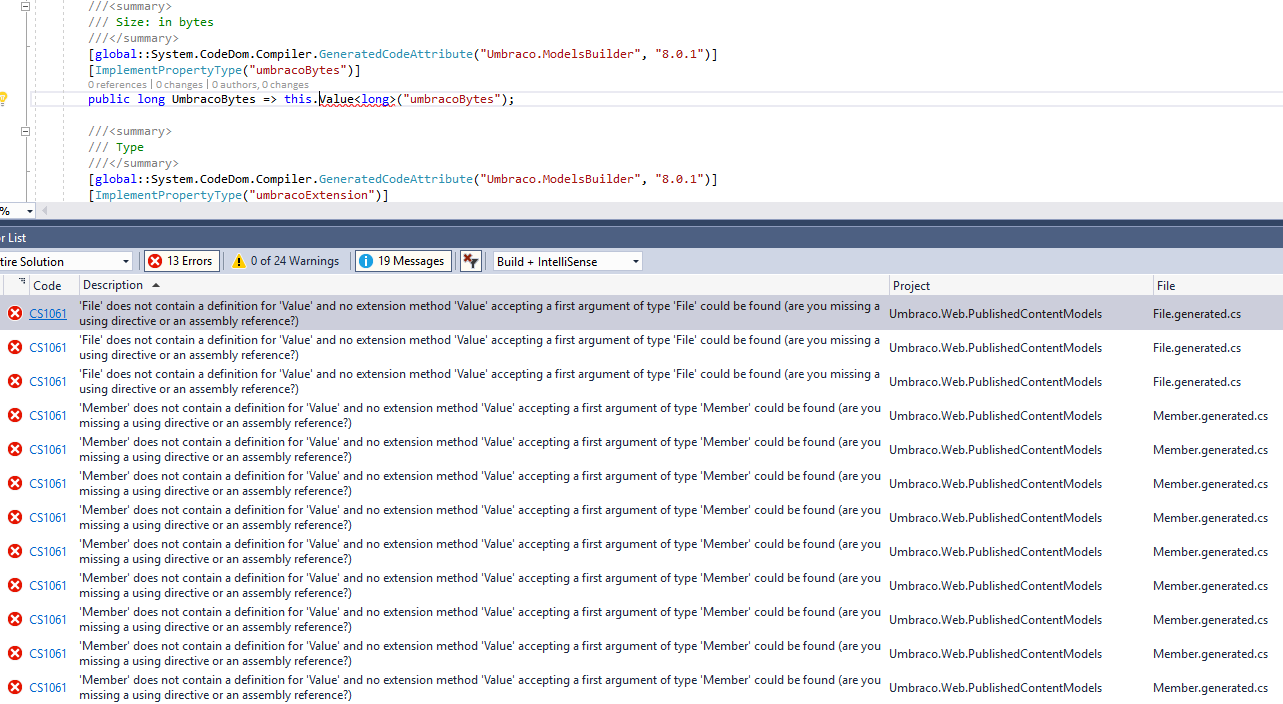 V8: models builder generated models - this.Value · Issue #4780 · umbraco/Umbraco-CMS · GitHub