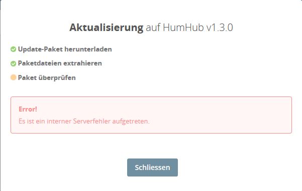 Can't update 1.3.0-beta.3 to 1.3.1 -help? · Issue #3252 · humhub/humhub · GitHub