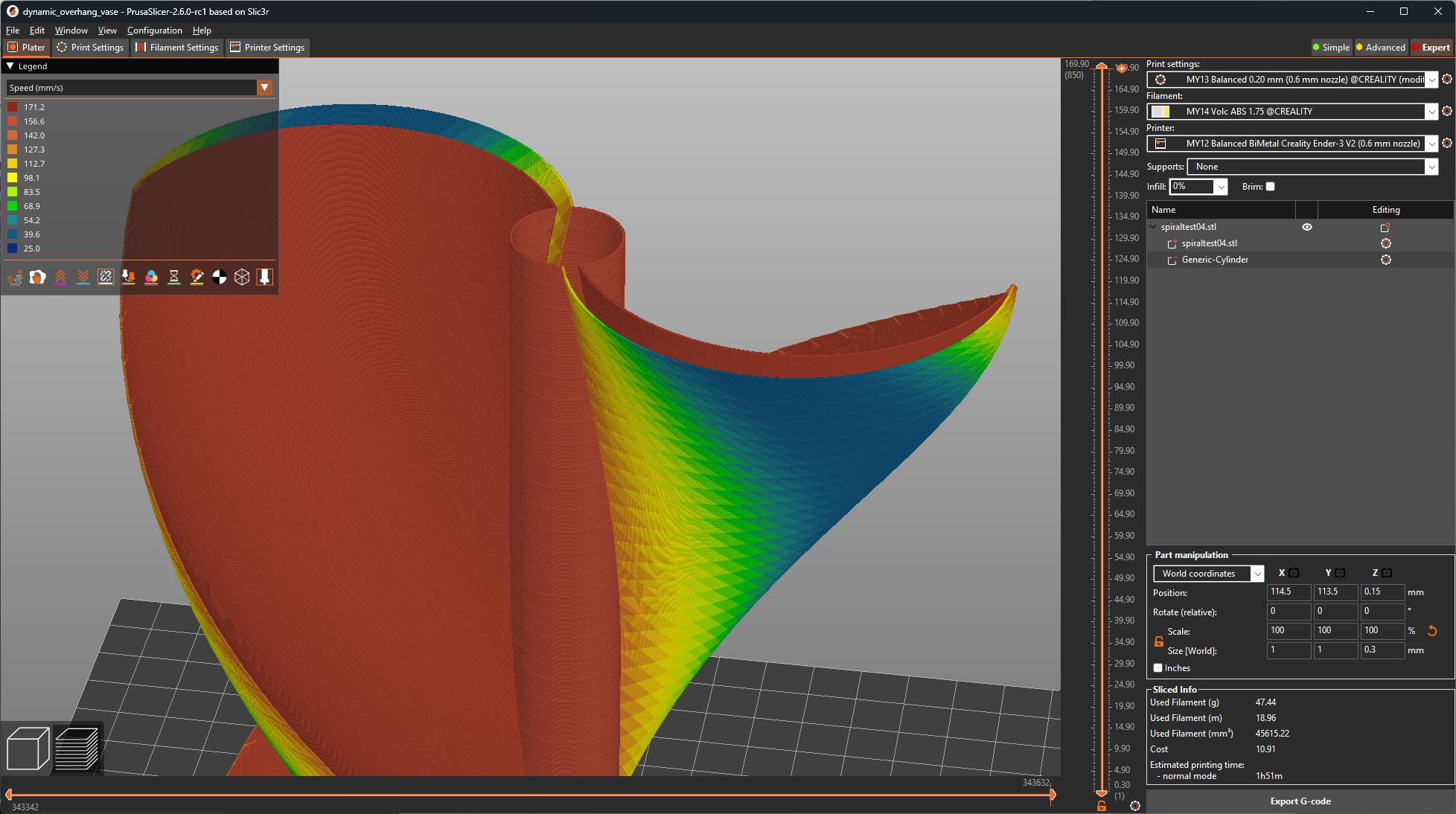 Dynamic Overhang Speeds And Fan Settings Not Applied Correctly In Vase Mode · Issue 10816