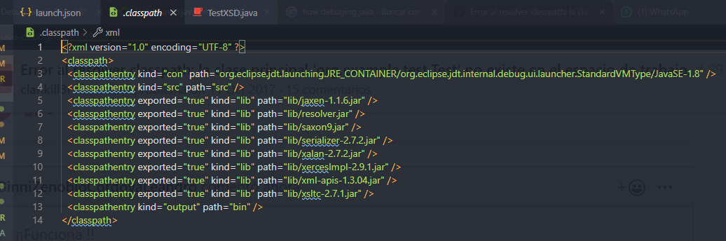 Failed To Resolve Classpath Main Class Org Example Test Test Doesn T Exist In The Workspace