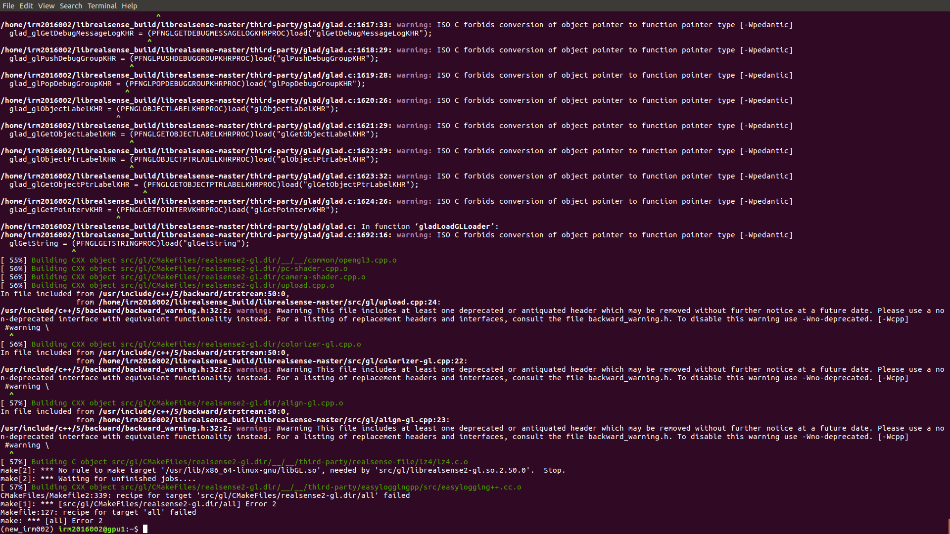 Error while installing python during make -j4 command. · Issue #10373 · IntelRealSense ...