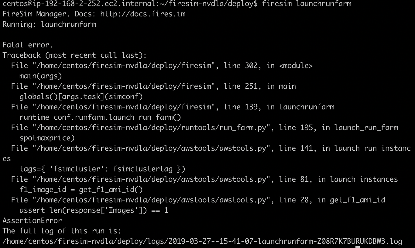 assert len(response['Images']) == 1 failed · Issue #1 · CSL-KU/firesim ...