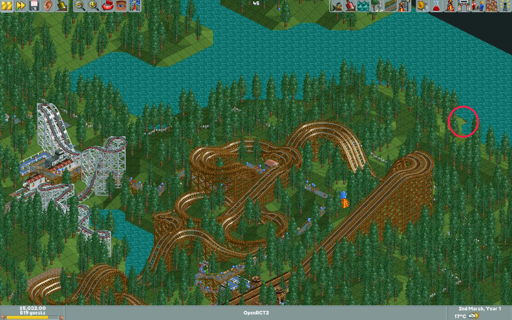 RCT1 Crumbly woods missing water tile · Issue #17184 · OpenRCT2/OpenRCT2 · GitHub