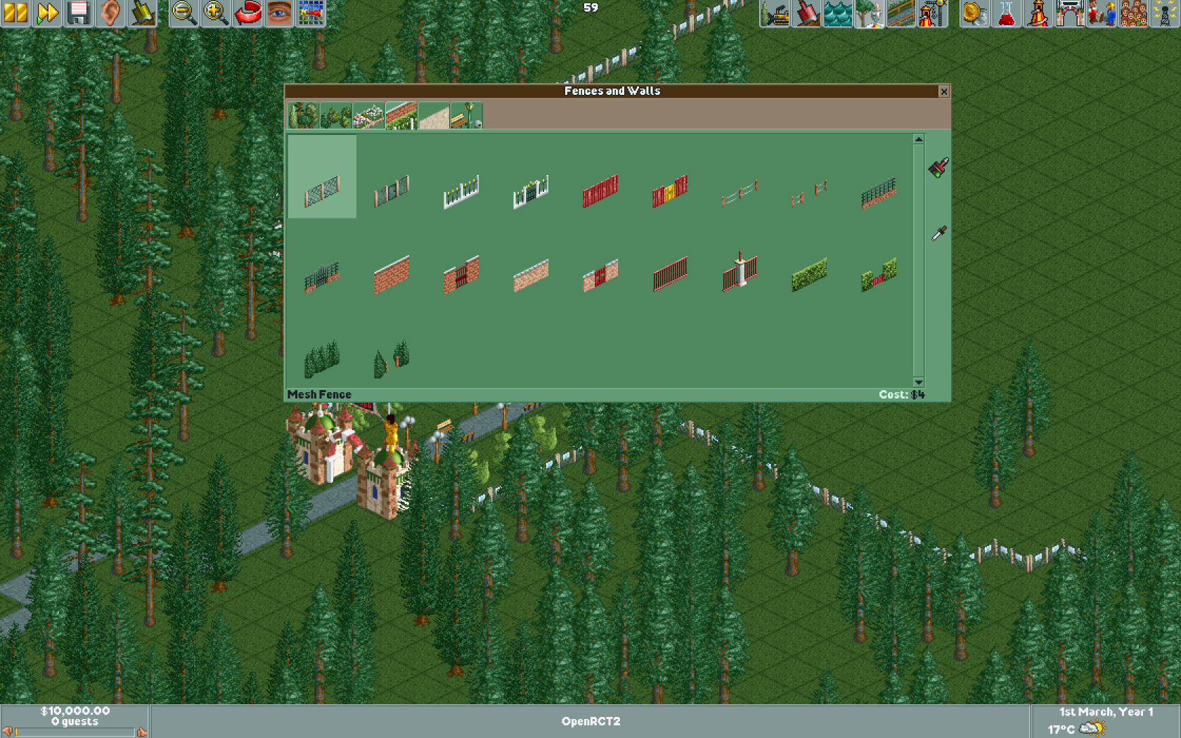Red wooden fence marked as hidden in RCT1 scenarios · Issue #17194 · OpenRCT2/OpenRCT2 · GitHub