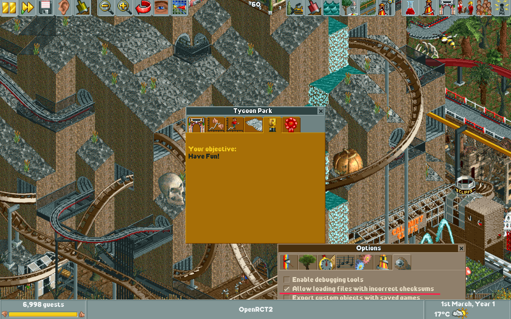 failed to load file contains invalid data, OpenRCT2 Classic · Issue #17341 · OpenRCT2/OpenRCT2 ...