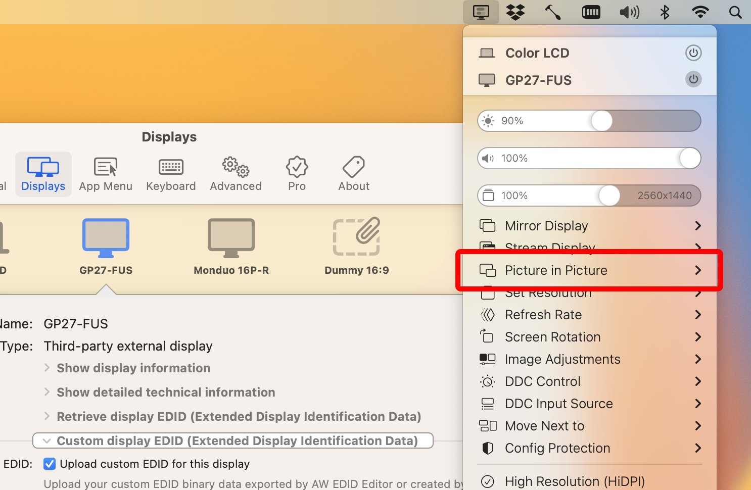 Mouse cursor showing up with some delay after typing when dummy mirroring is applied in macOS 12 ...