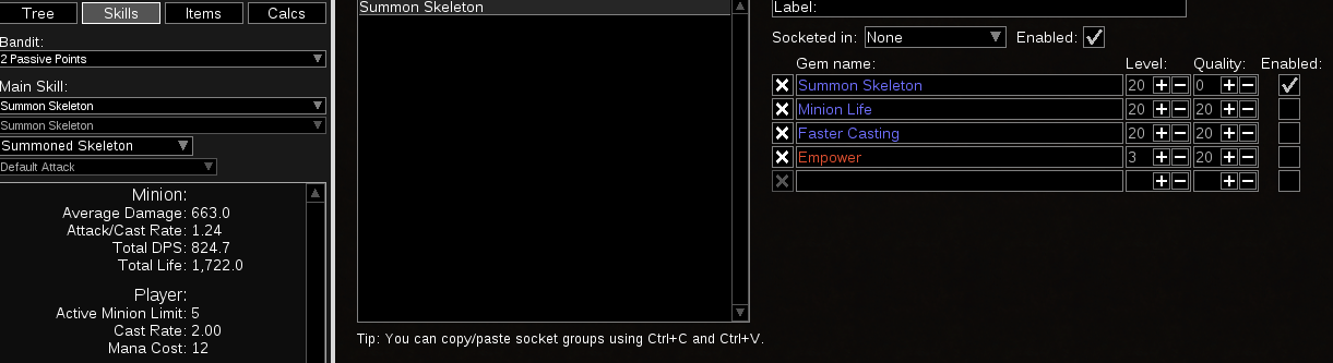 [Bug] Skeleton Life · Issue #522 · Openarl/PathOfBuilding · GitHub