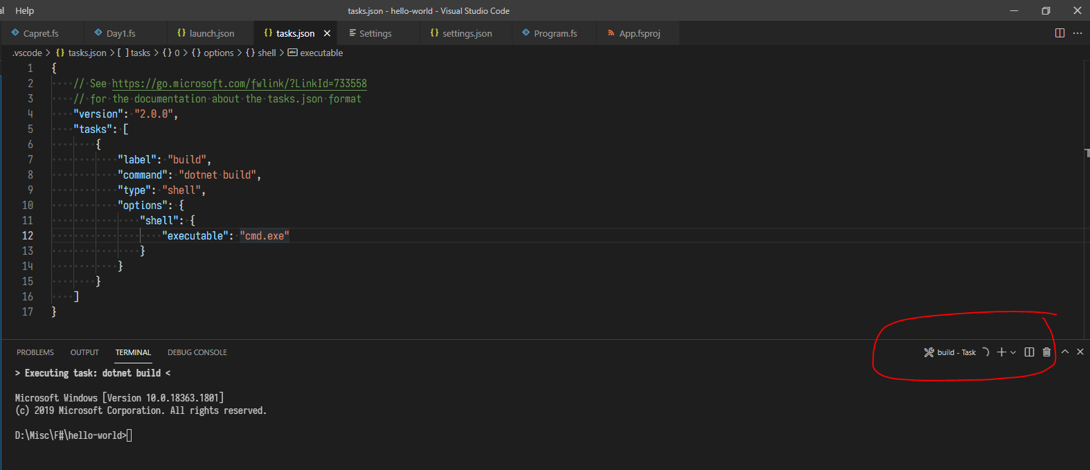Shell task doesn't run command · Issue #138242 · microsoft/vscode · GitHub