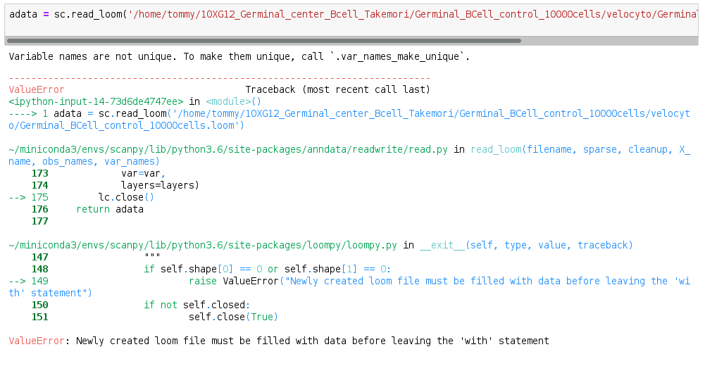 Getting errors when loading loom files · Issue #247 · scverse/scanpy ...