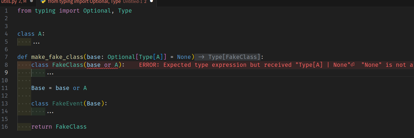 Bug: base class expression infer error · Issue #5326 · microsoft/pyright · GitHub