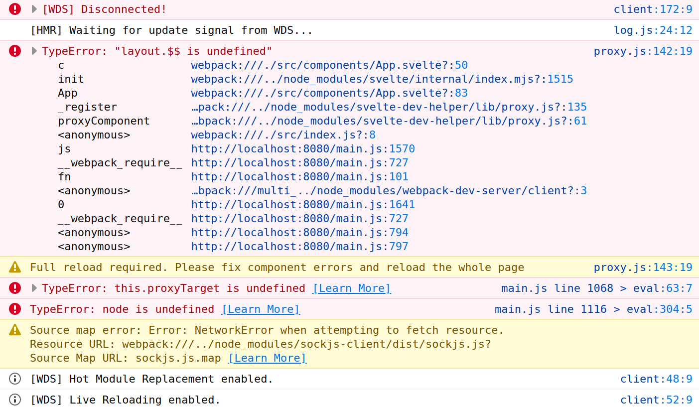 Hot reloading not working · Issue #113 · sveltejs/svelte-loader · GitHub