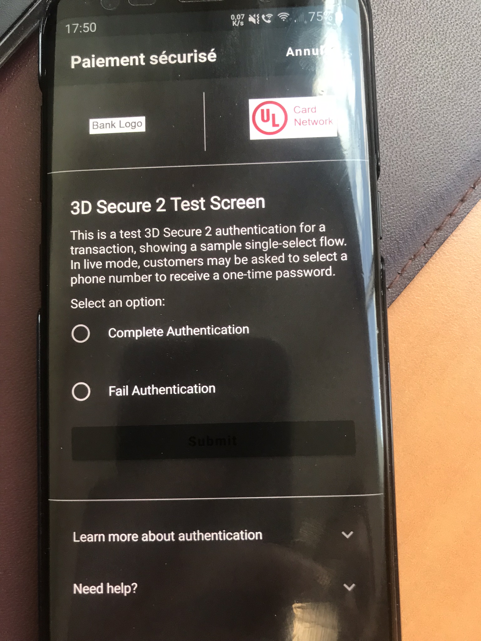 3DS2 - Bug with dark mode · Issue #1432 · stripe/stripe-android · GitHub