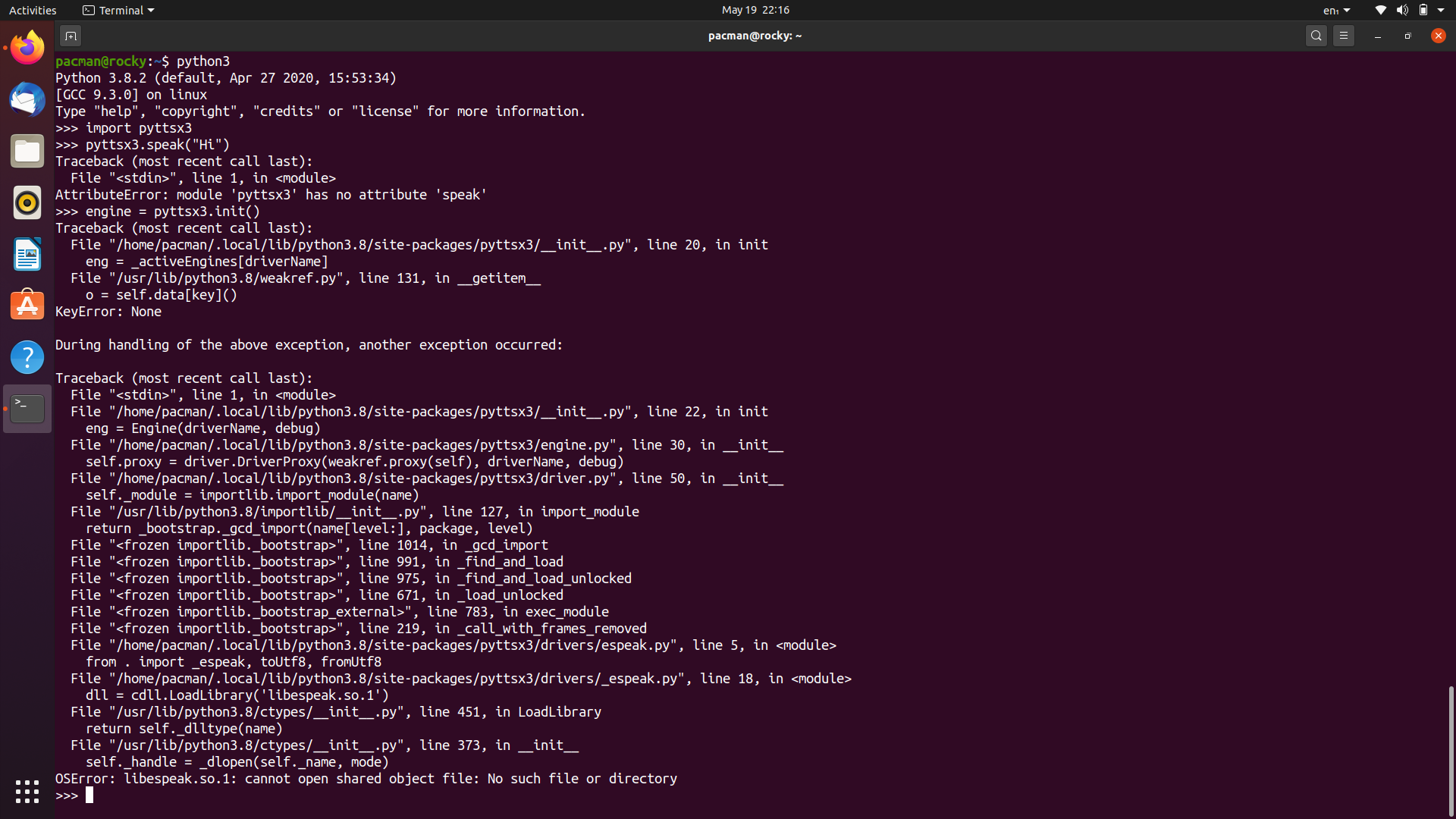 pyttsx3.init() gives ERROR · Issue #109 · nateshmbhat/pyttsx3 · GitHub