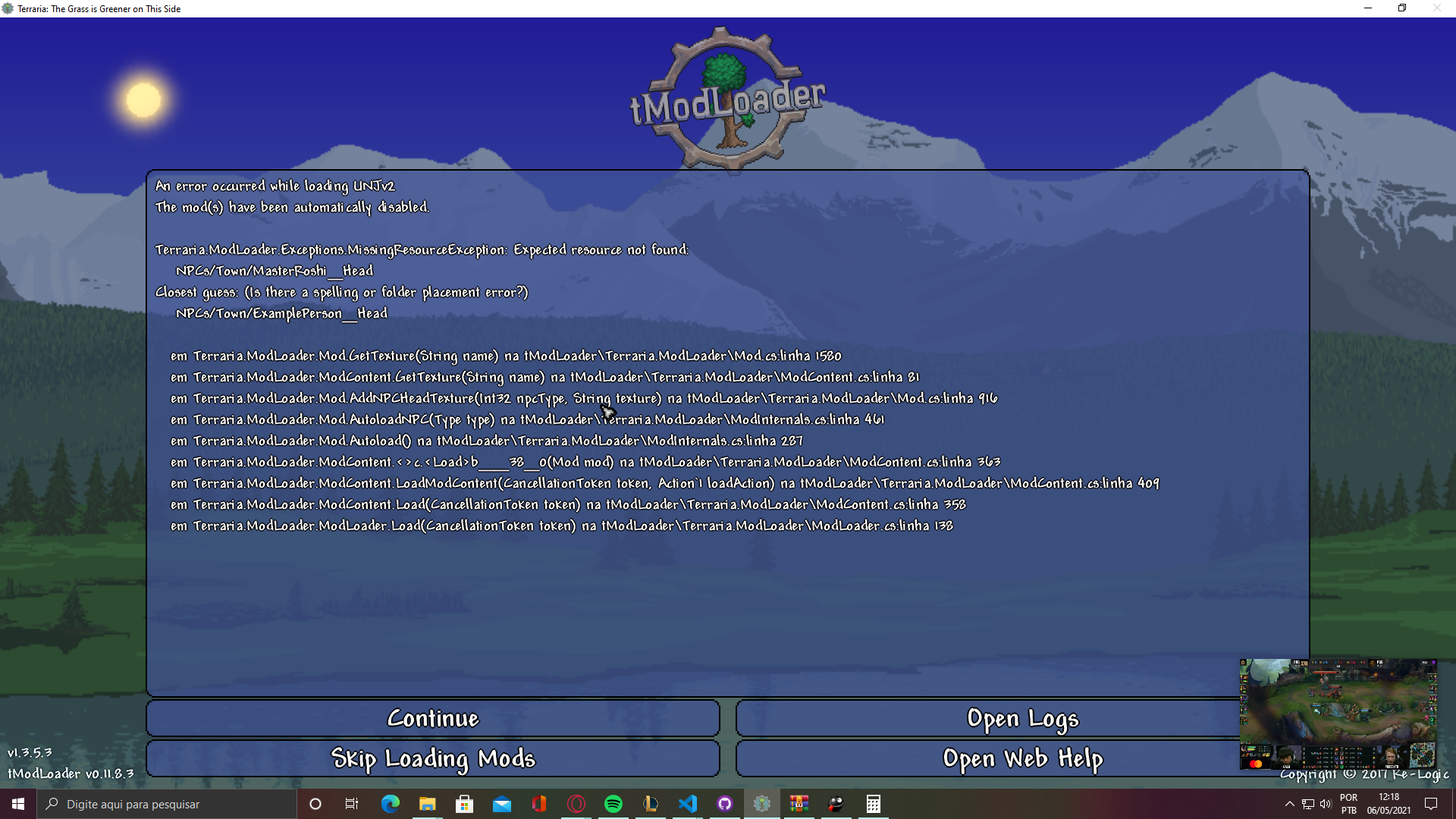 NPC Head error · Issue #1504 · tModLoader/tModLoader · GitHub