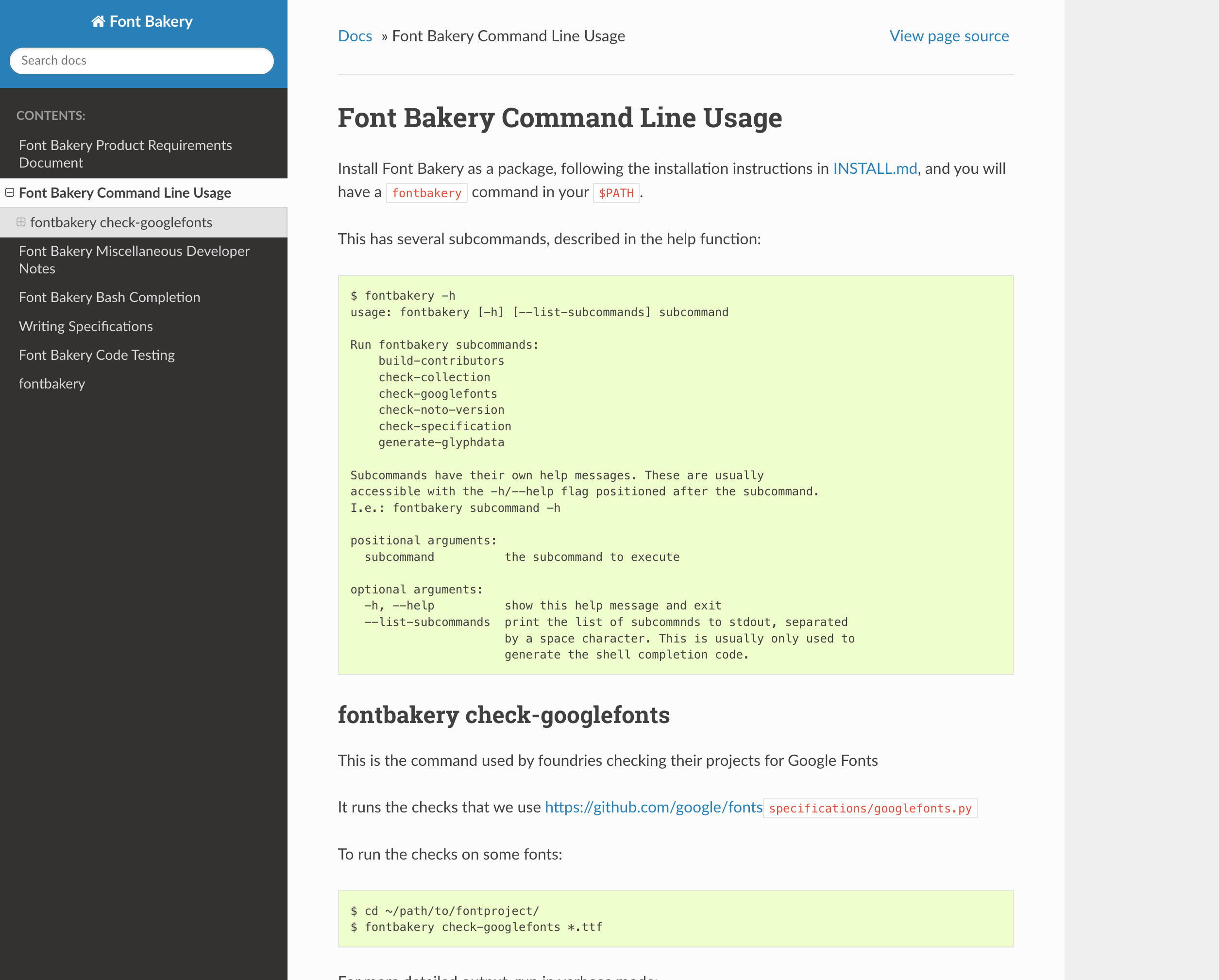 Generate documentation with Sphinx · Issue #2100 · fonttools/fontbakery · GitHub
