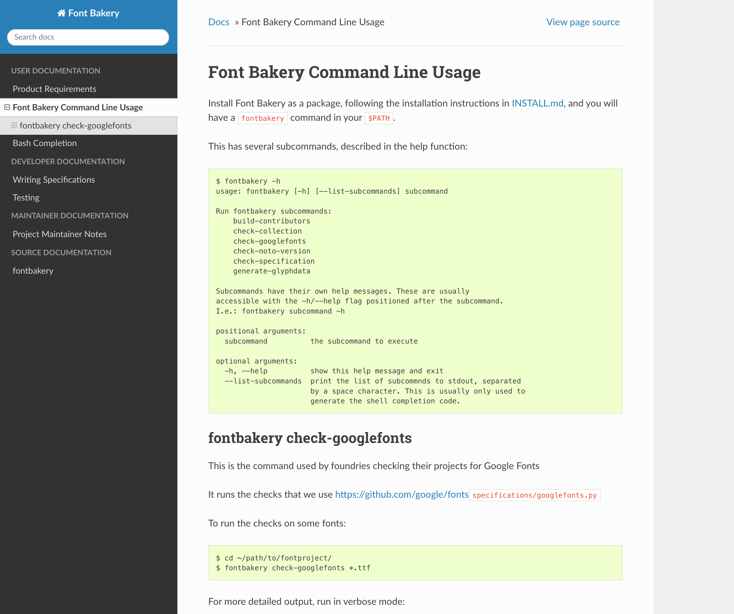 Generate documentation with Sphinx · Issue #2100 · fonttools/fontbakery · GitHub