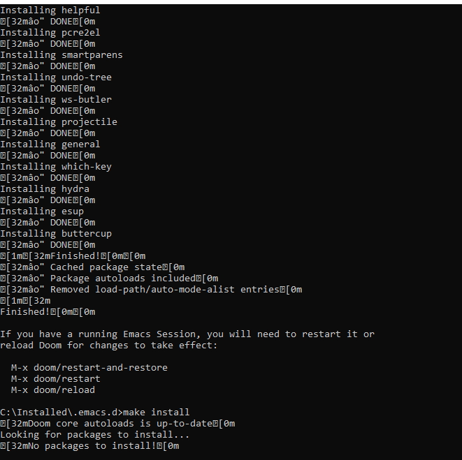 Issue With Doom Bin Doom In Branch Develop On Windows · Issue 1325 · Doomemacs Doomemacs