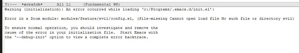Issue with DOOM = "bin/doom" in branch develop on windows · Issue #1325 · doomemacs/doomemacs ...