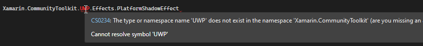 [Bug] UWP ShadowEffect does not work when using XCT nuget package · Issue #1841 · xamarin ...
