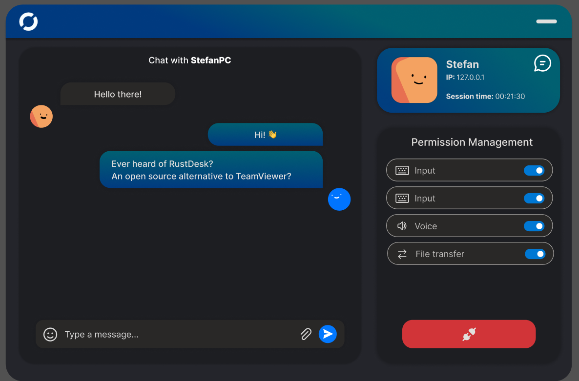 Left of chat is too distracting · Issue #4336 · rustdesk/rustdesk · GitHub