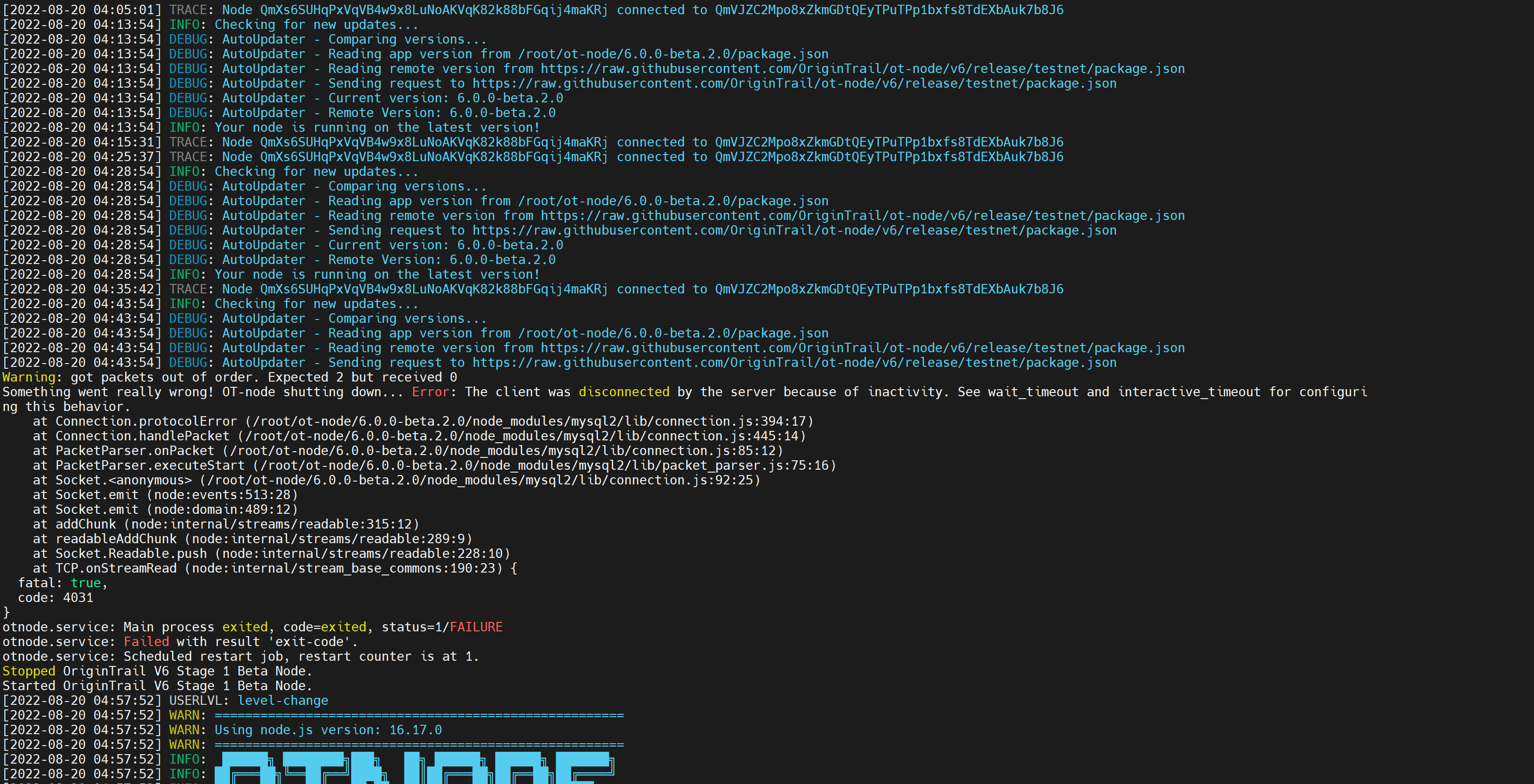 Error: The client was disconnected by the server because of inactivity. · Issue #2021 ...