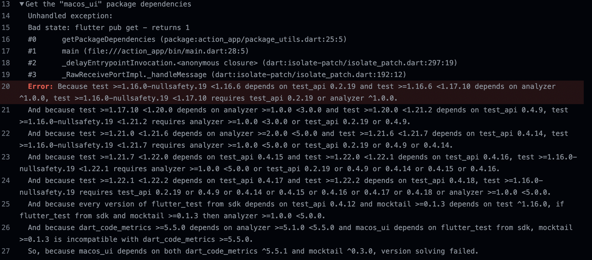 Dependencies causing issues DCM action · Issue #187 · felangel/mocktail ...