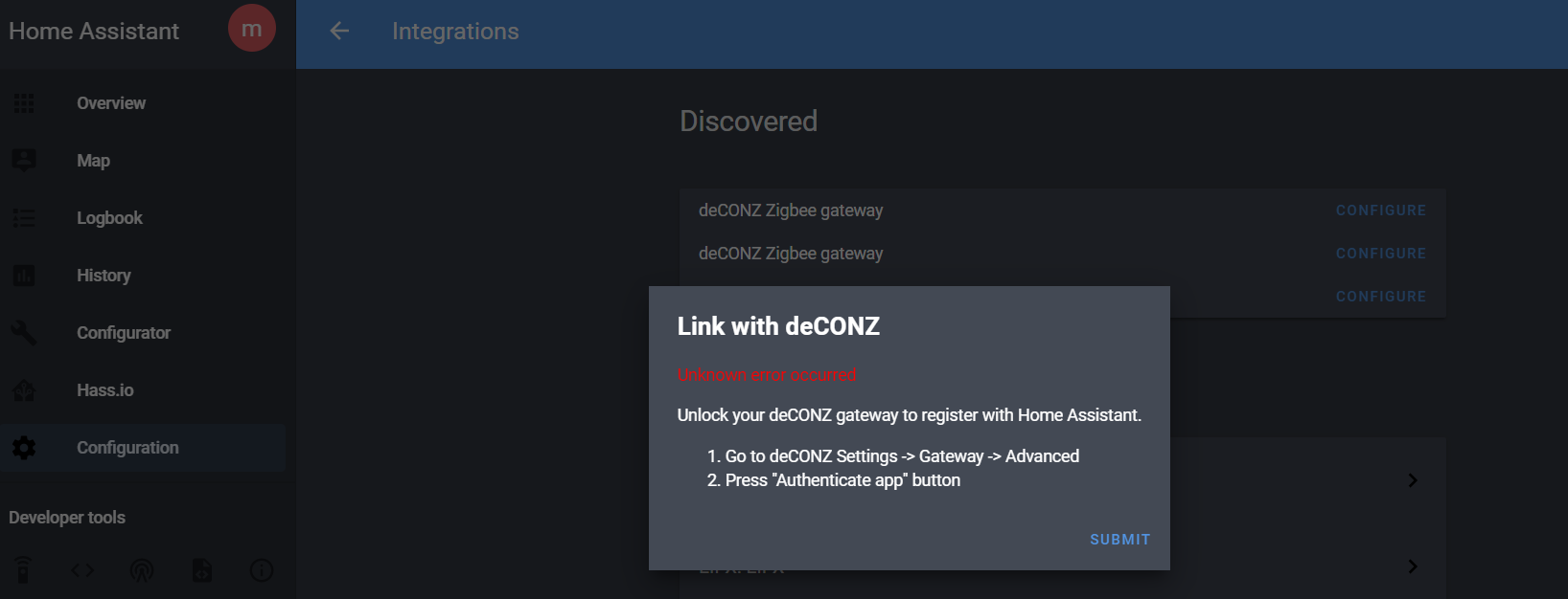 Trouble with migration from marthoc deconz to official deconz adon ...