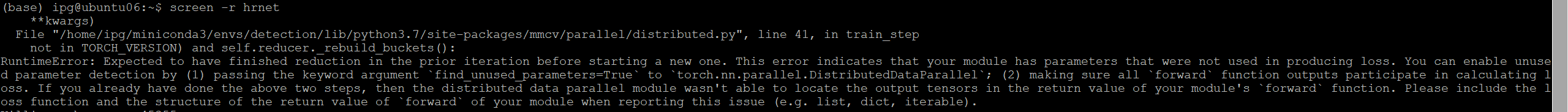RuntimeError:Expected to have finished reduction in the prior iteration · Issue #5524 · open ...