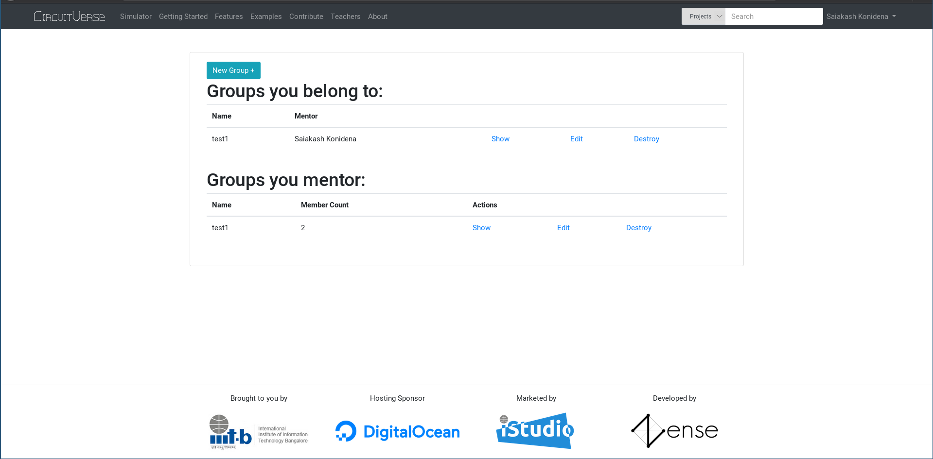 Align columns in Groups Page · Issue #654 · CircuitVerse/CircuitVerse · GitHub