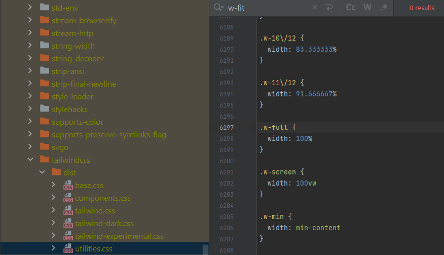 w-fit not contained in utilities.css · Issue #9216 · tailwindlabs/tailwindcss · GitHub