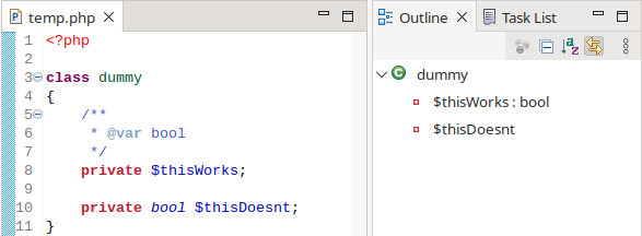 Pdt Doesn T Infer Types From Class Properties Until You Explicitely Affect It Once · Issue 74