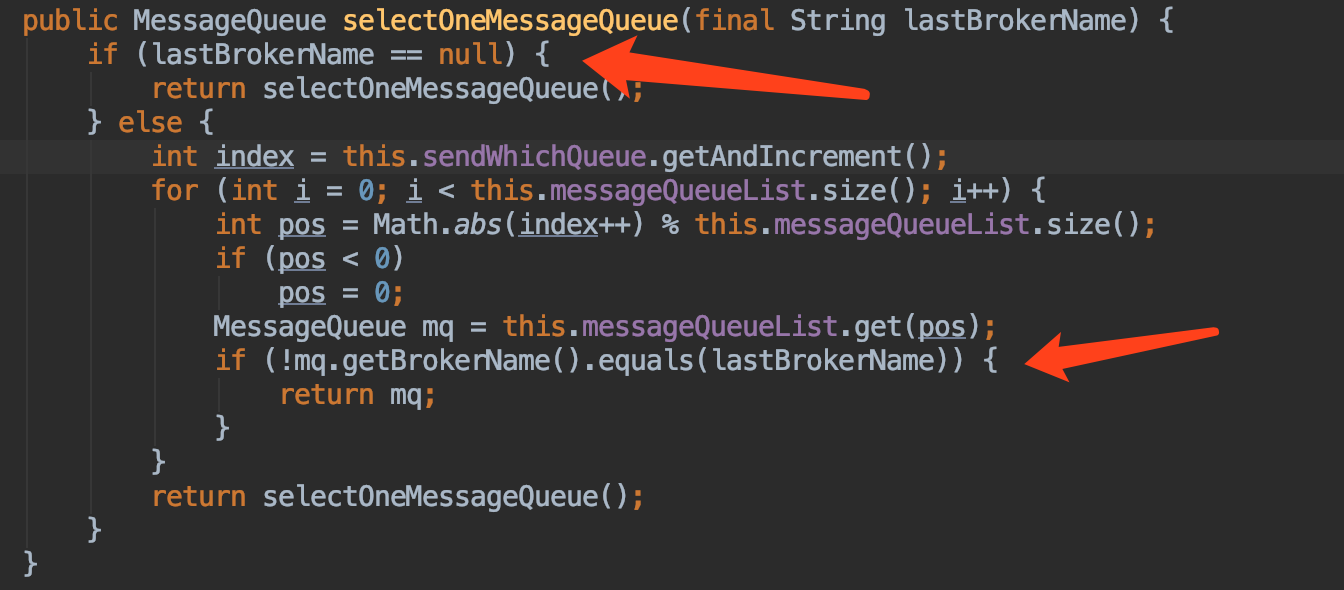 MQFaultStrategy#selectOneMessageQueue Question · Issue #1302 · apache/rocketmq · GitHub