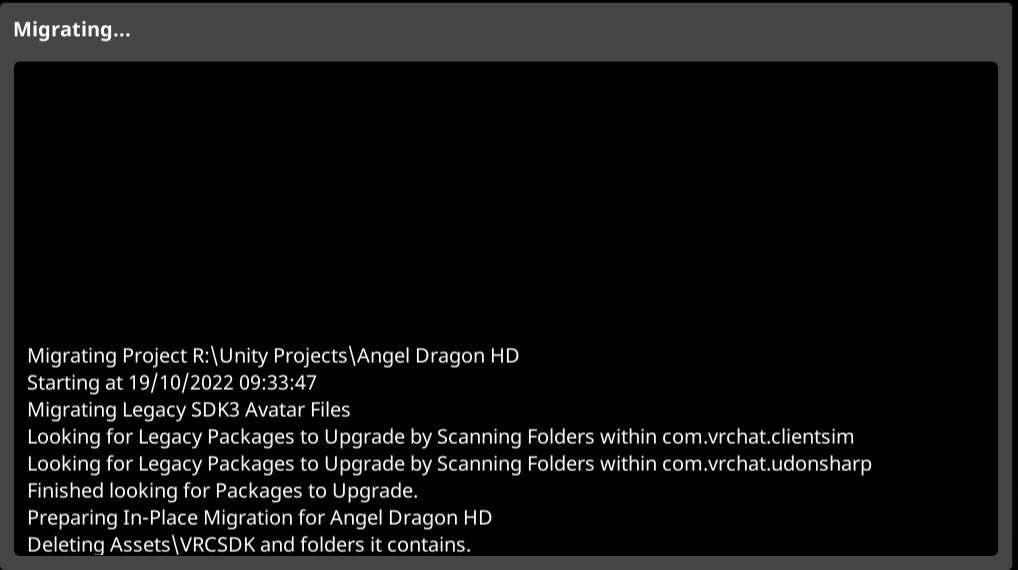 [BUG] Issue when Migrating Project · Issue #12 · vrchat-community/creator-companion · GitHub