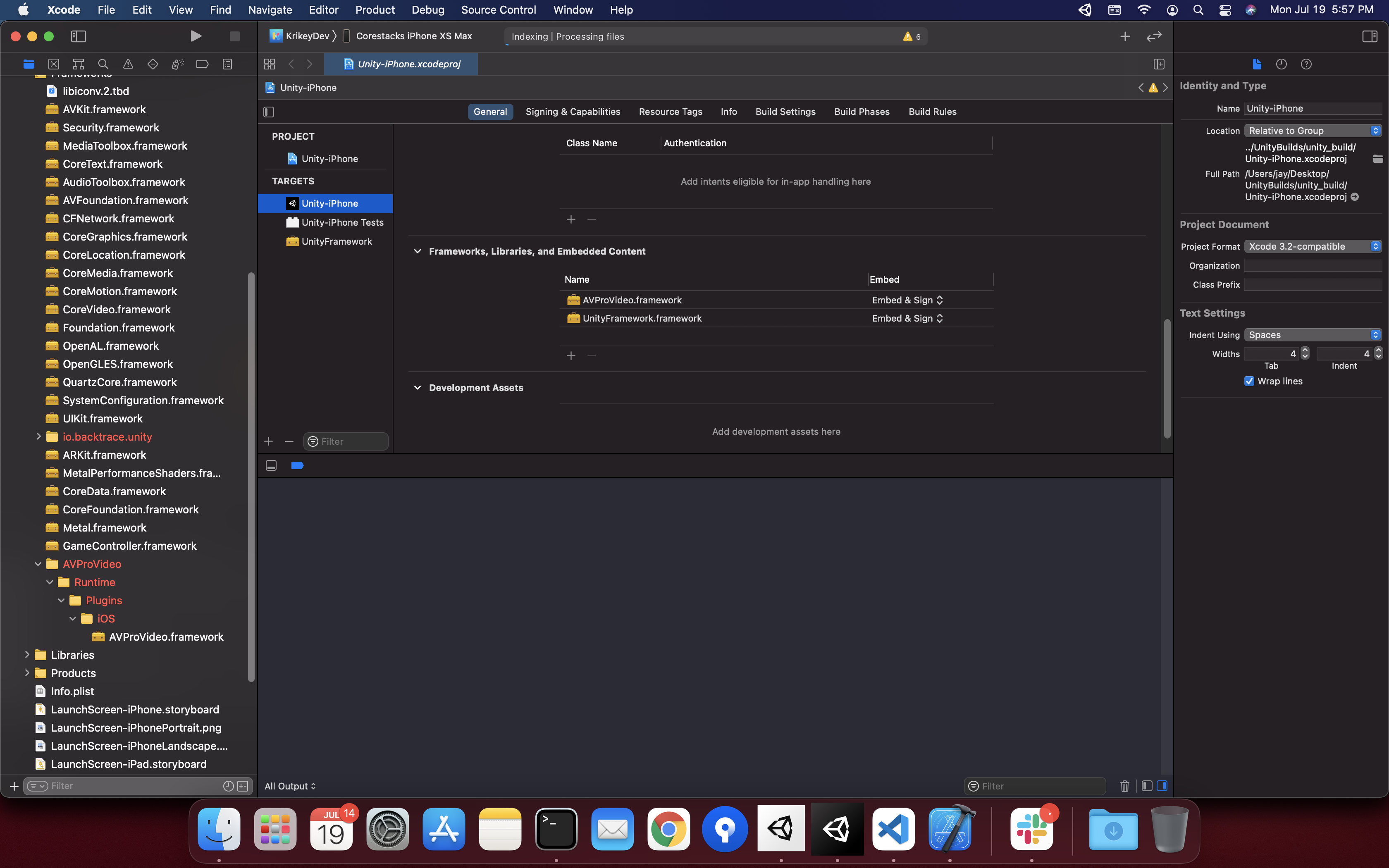 XCode iOS Crash: dyld: Library not loaded: @rpath/AVProVideo.framework/AVProVideo · Issue #869 ...